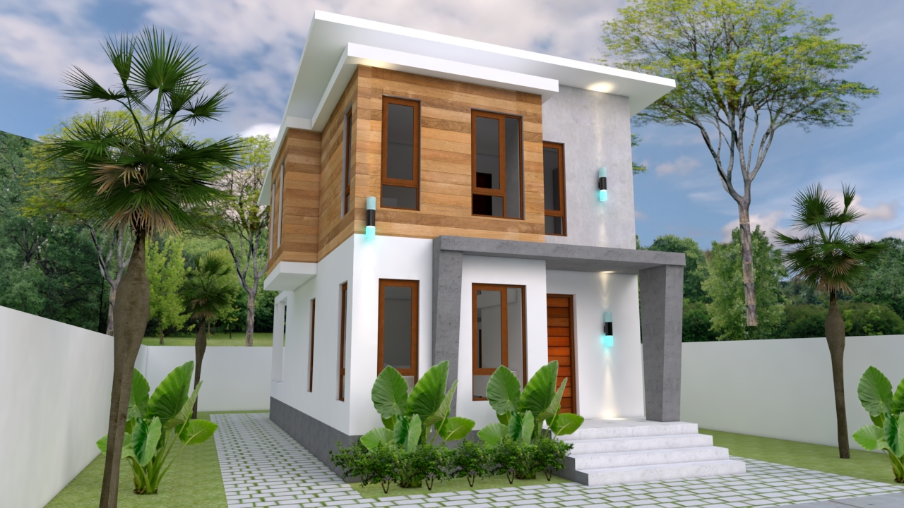 House Plans 5.4x9m with 3 Bedrooms - Small House Design
