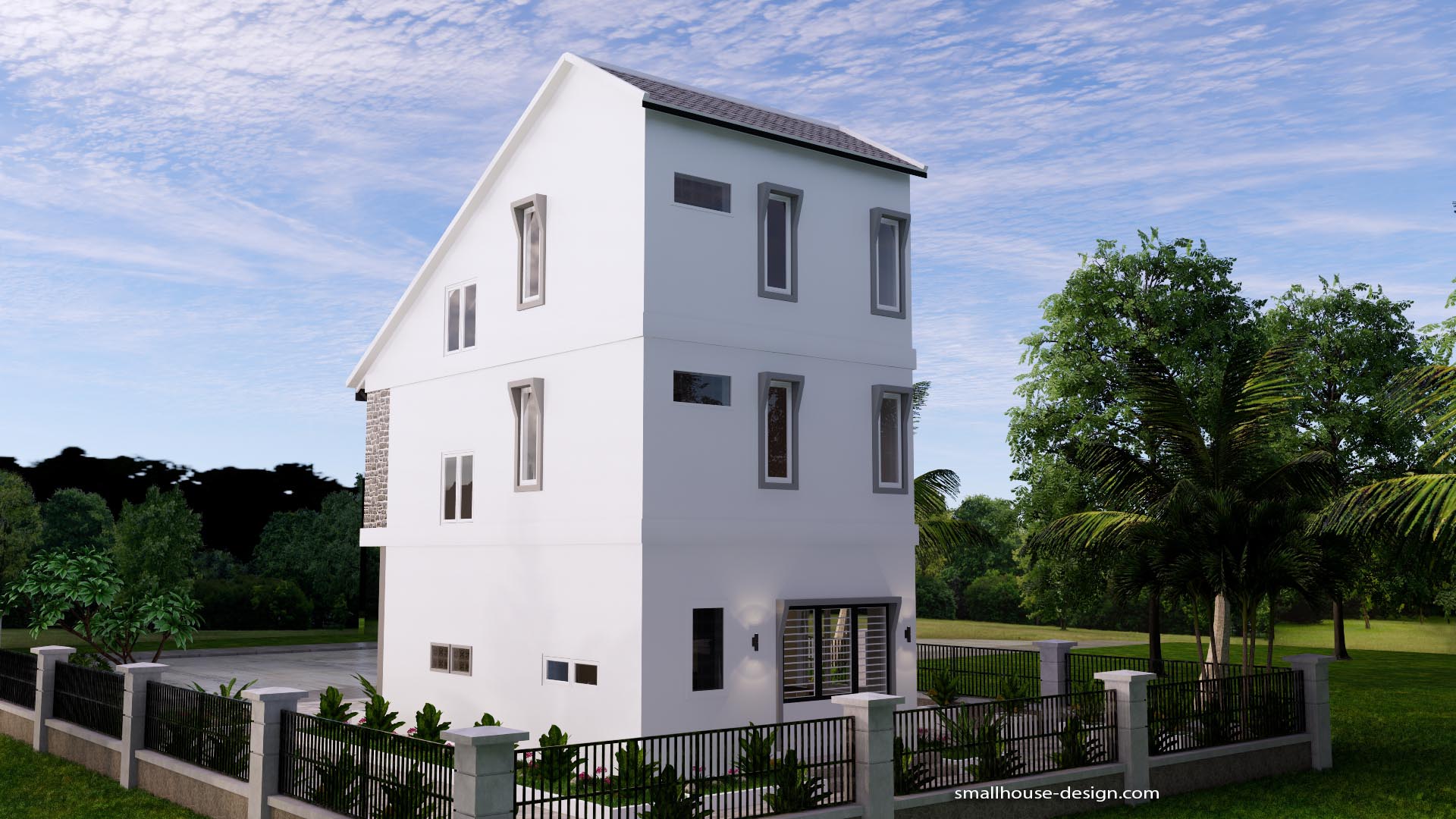 18x26 Small House Plan 3 Beds 3 Story Levels - Small House Design Plan