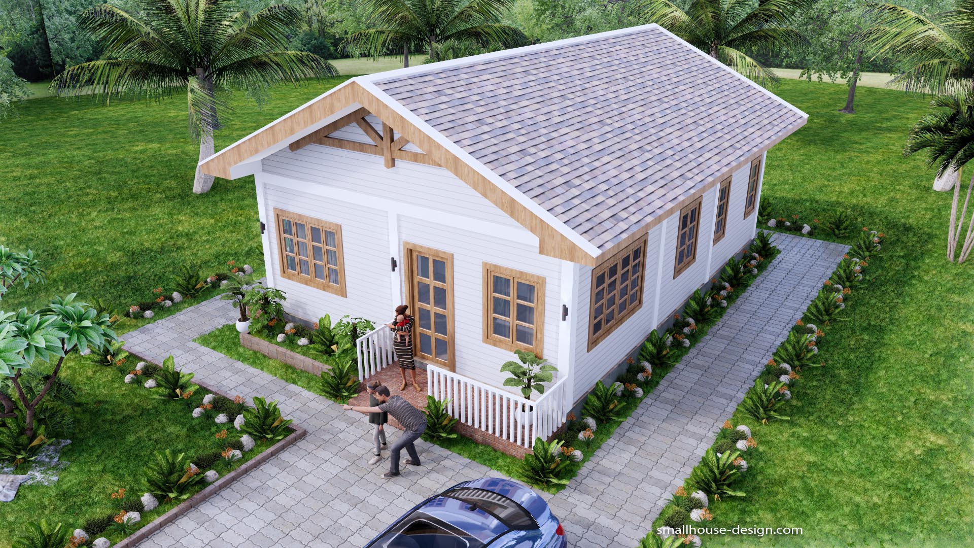 Small House Design 7x10 Meter 3 Beds PDF Plan - Small House Design Plan