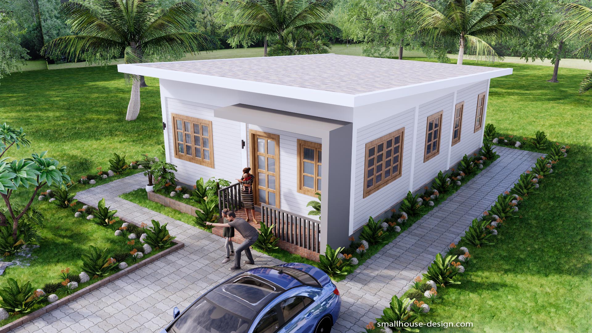 7x10 Small House Plan 3 Beds 2 Baths PDF Plan - Small House Design Plan