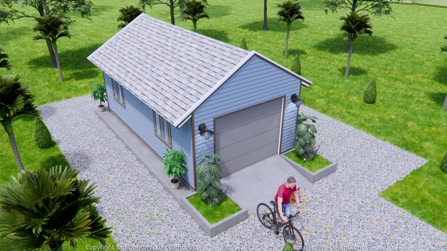 13x23 Feet 1 Car Garage 4x7 Meter Shed Plan PDF Plans - Small House ...