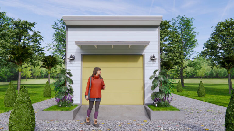 Garage Shed Roof 13x23 Feet 4x7 Meter 1 Car Shed Plan PDF Plans - Small ...