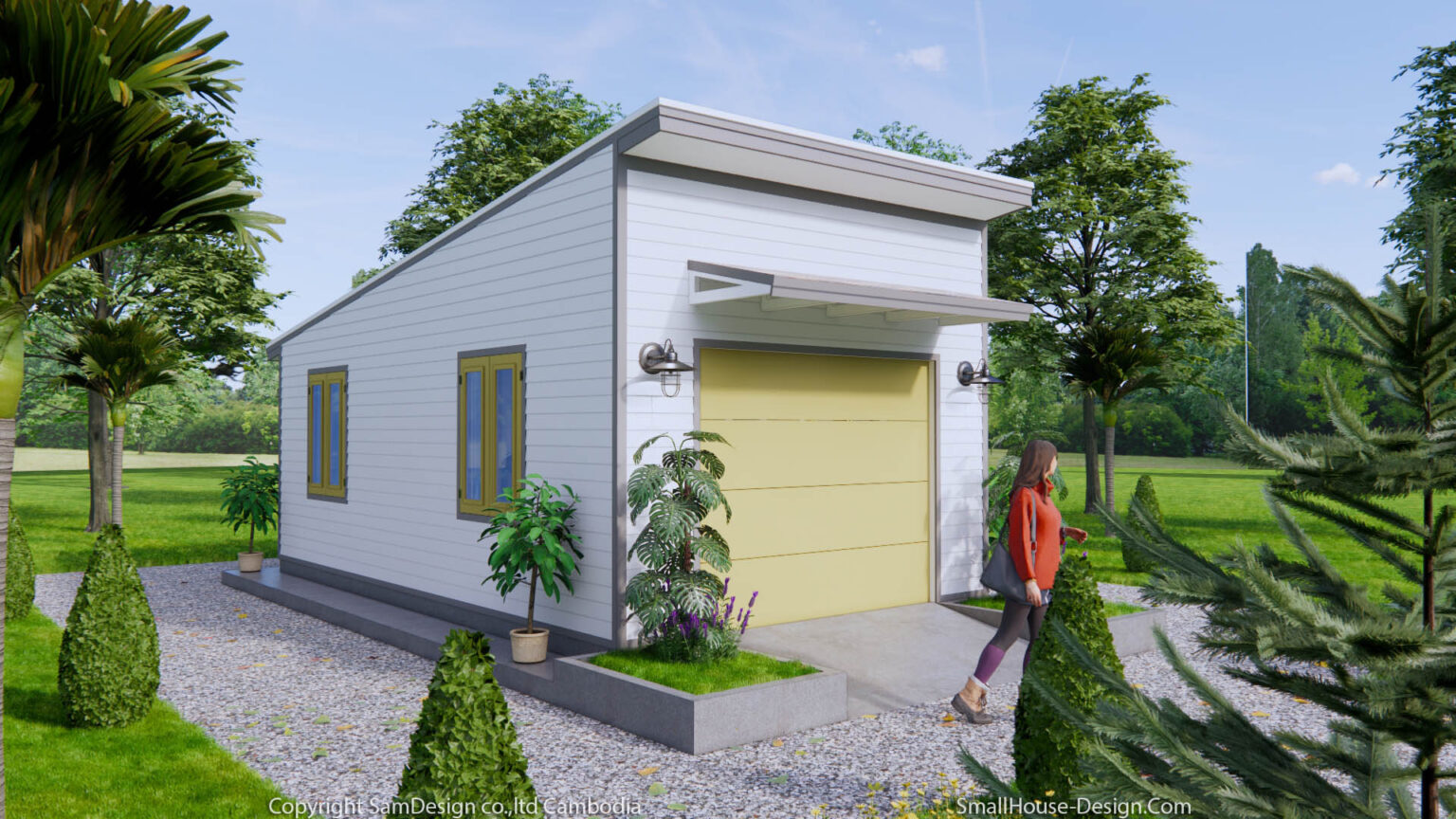 Garage Shed Roof 13x23 Feet 4x7 Meter 1 Car Shed Plan PDF Plans - Small ...