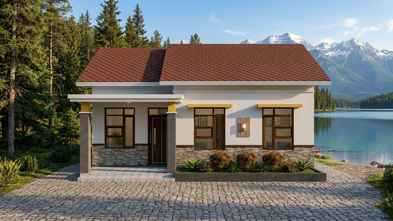 Small House Design 9x8 Meter Complete 3 Beds 1 Bath Floor Plan & Cost ...