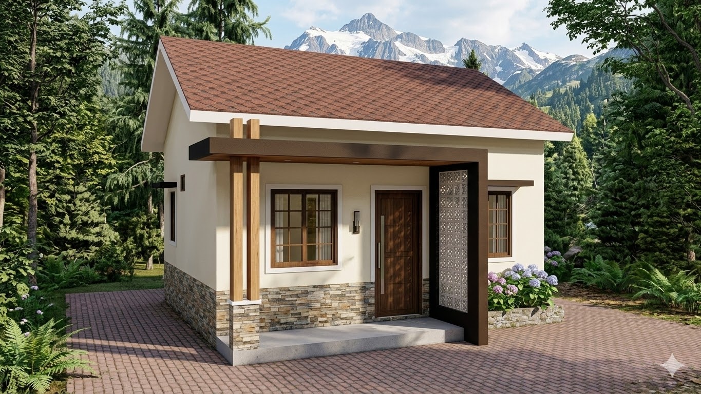 Tiny House Plans 6x5 Meter 2 Beds 1 Bath PDF &CAD - Small House Design Plan